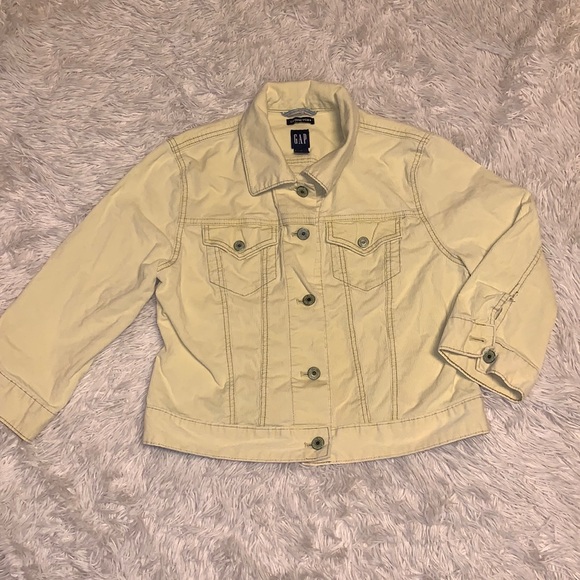 GAP | Jackets & Coats | Y2k Gap Chartreuse Corduroy Cropped Jacket ...